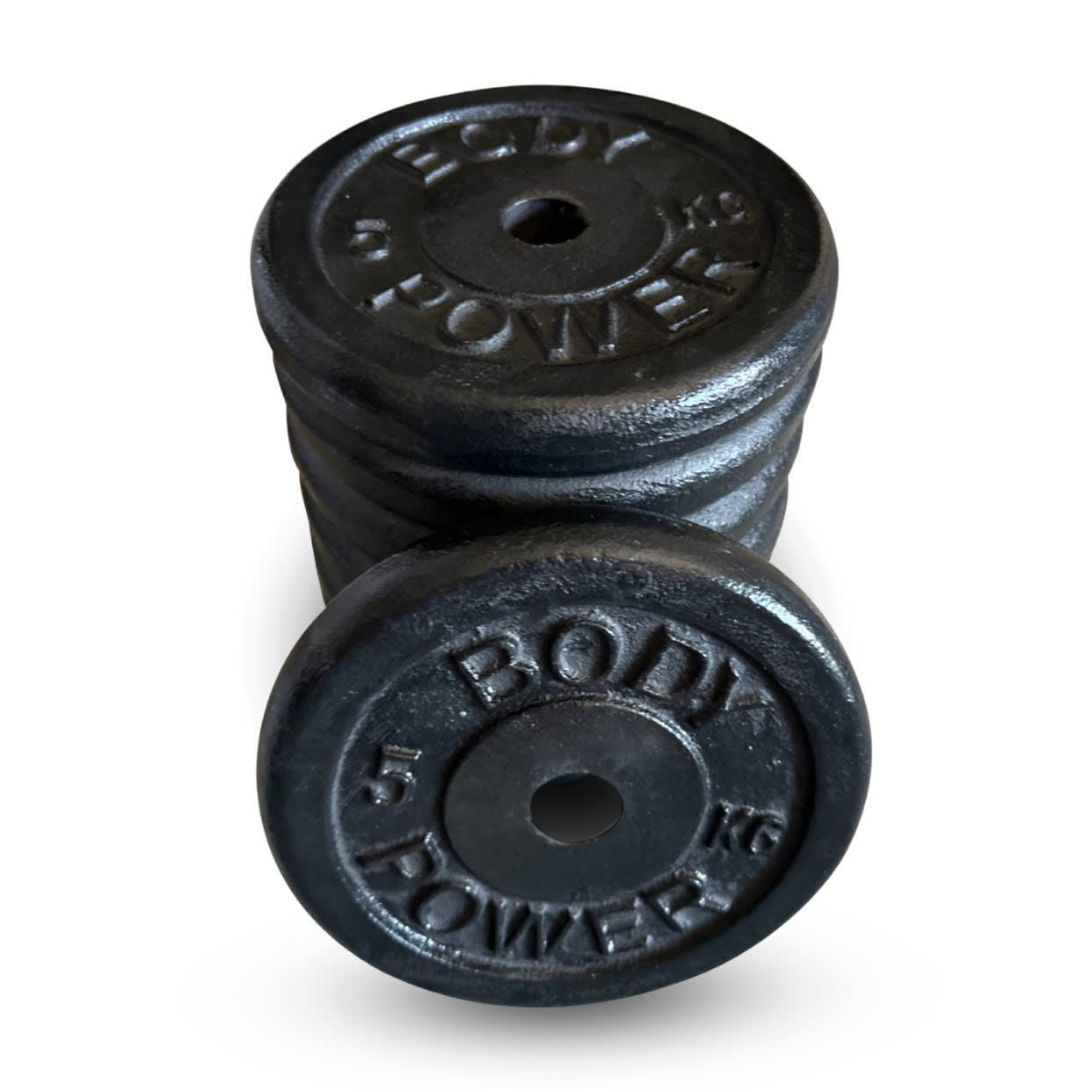 2x5kg Body Power Cast Iron Plates – No Pain No Gain Fitness Ltd
